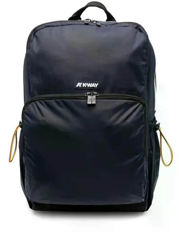 K-WAY Logo-patch Backpack - Blue