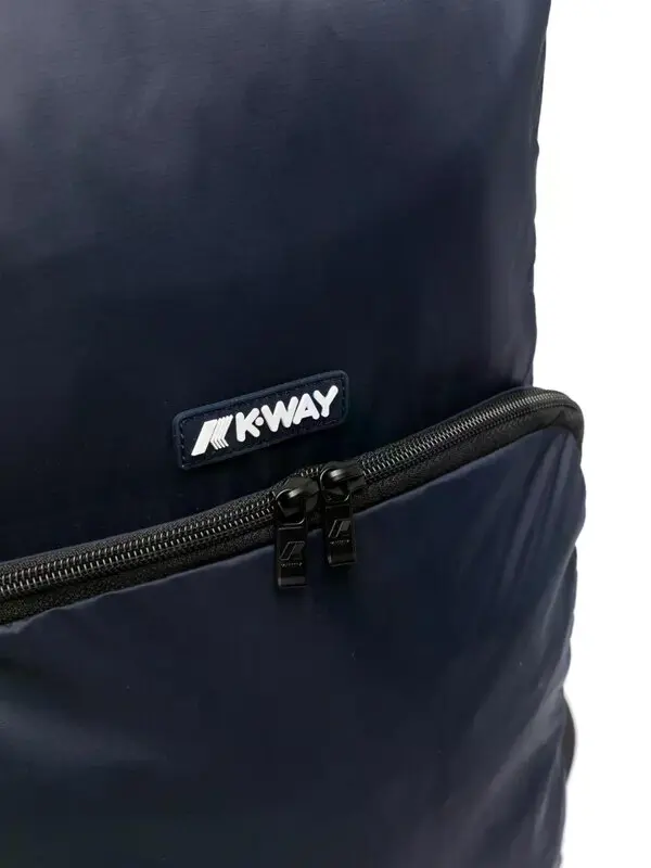 K-WAY Logo-patch Backpack - Blue