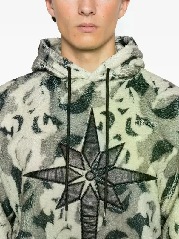 KUSIKOHC Patterned Hoodie - Green