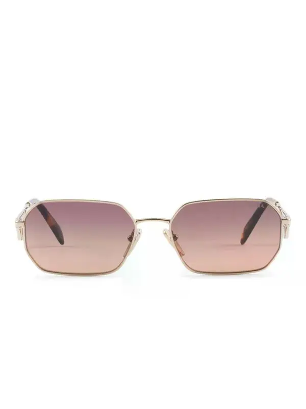 Prada Triangle-logo Sunglasses - Gold