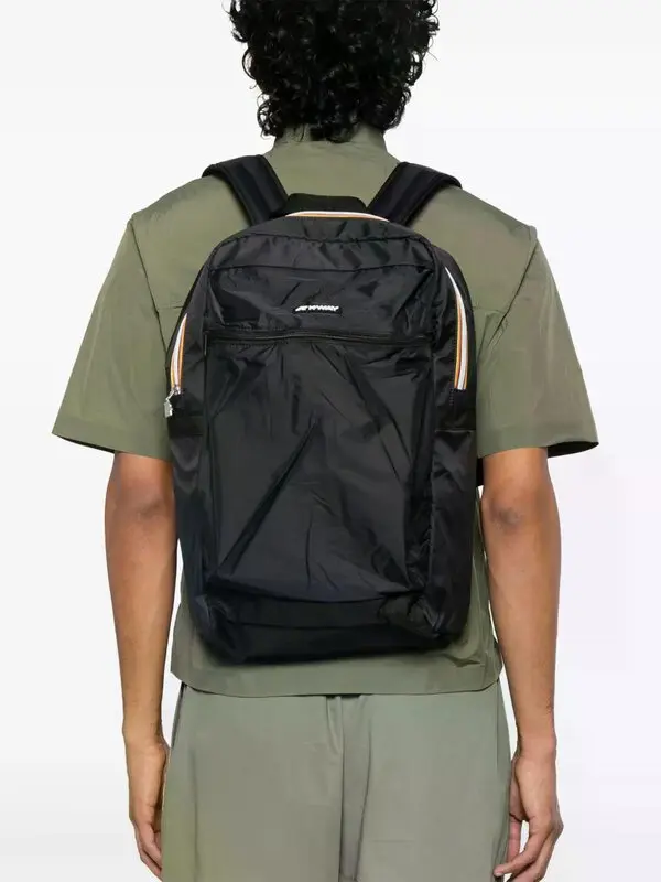 K-WAY Laon Ripstop Zip Backpack - Black
