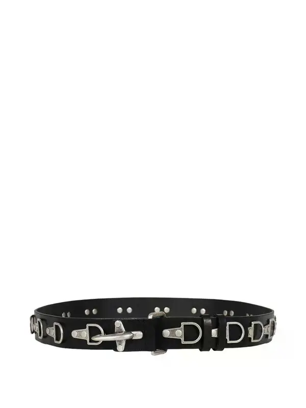THUG CLUB Leather Belt - Black