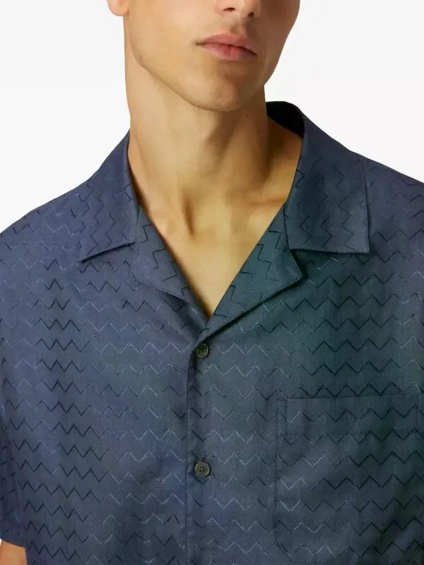 Missoni Zigzag-jacquard Shirt - Blue