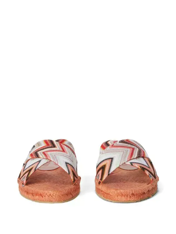 Missoni Zigzag Flat Sandals - Red