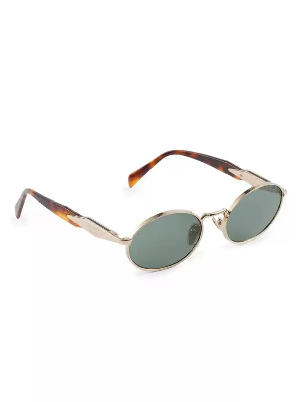 Prada Oval-frame Sunglasses - Gold