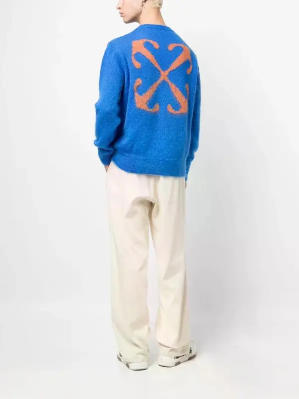 Off-White Arrows-intarsia Crew-neck Jumper