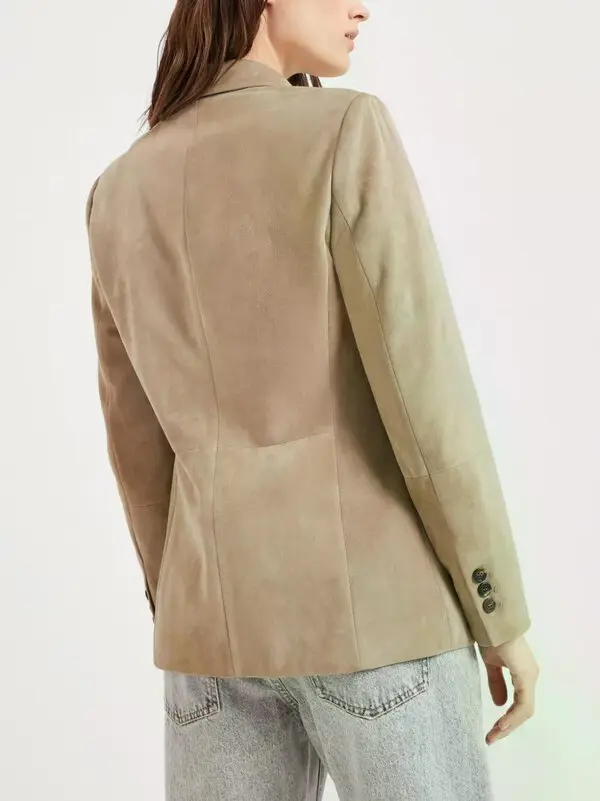 Brunello Cucinelli Suede Blazer - Neutrals
