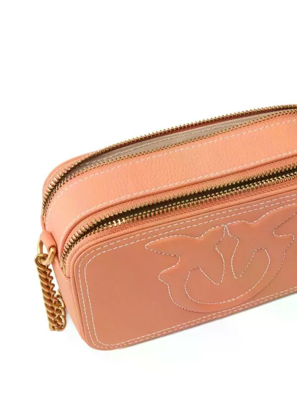 Pinko Carrie Logo-embossed Crossbody Bag - Orange