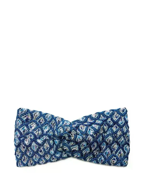 Missoni Knitted Headband - Blue