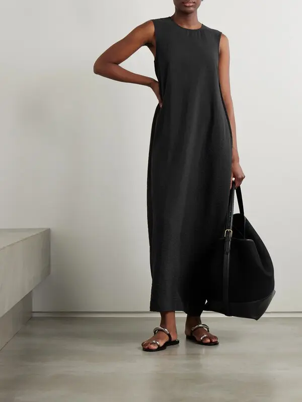 rohe hammered silk shaped dress Hammered Silk-blend Maxi Dress