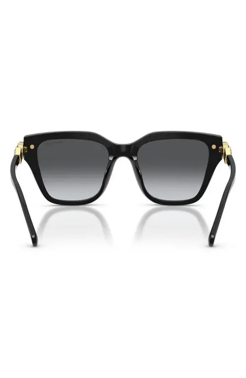 SWAROVSKI 53mm Embellished Sunglasses - Black/polar Grey Gradient