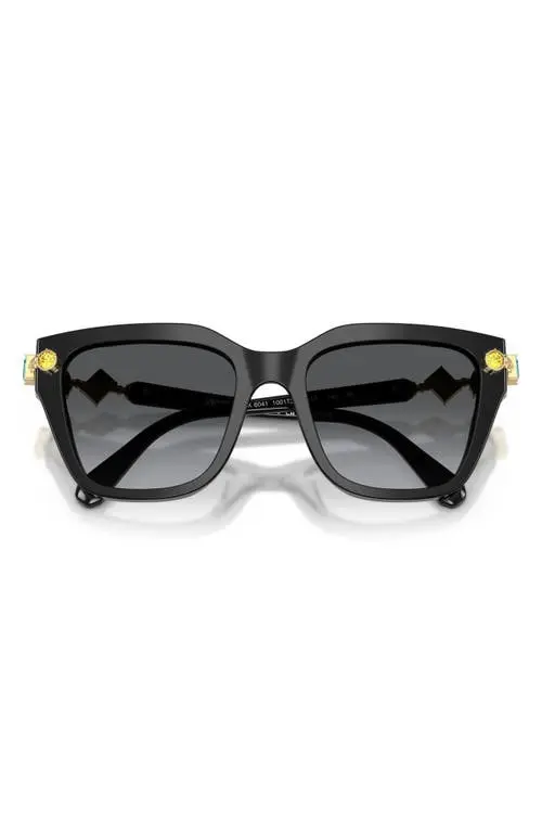 SWAROVSKI 53mm Embellished Sunglasses - Black/polar Grey Gradient