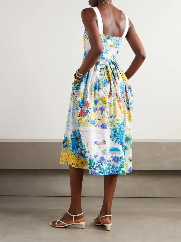 open lace back dress Iris Setlakwe Halter Top Long Pleated Dress- Light Blue