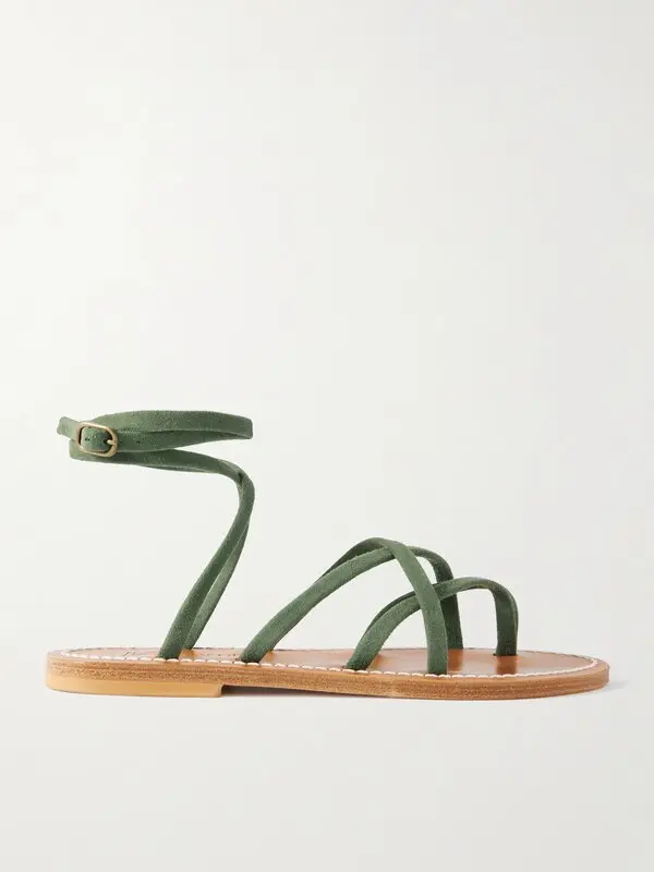 K.JACQUES Zenobie Suede Sandals - Green