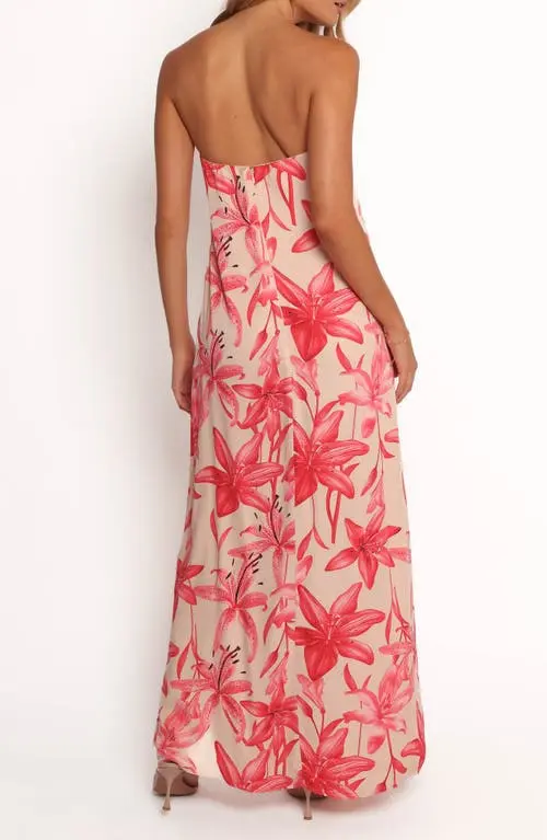 PETAL & PUP Lani Floral Strapless Maxi Dress