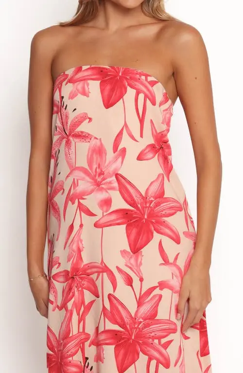 PETAL & PUP Lani Floral Strapless Maxi Dress
