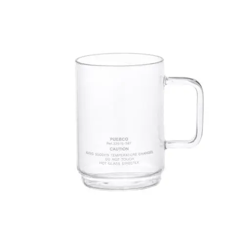 PUEBCO Borosilicate Glass Mug - Clear Shallow