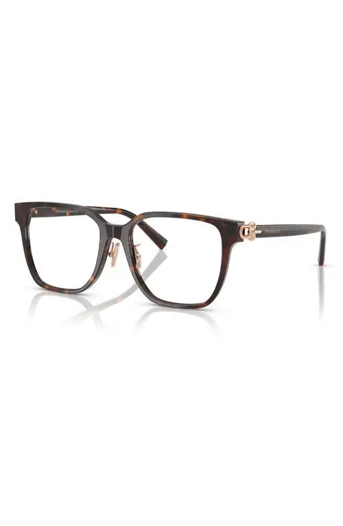 Tiffany & Co. 53mm Square Optical Glasses - Havana /demo Lens