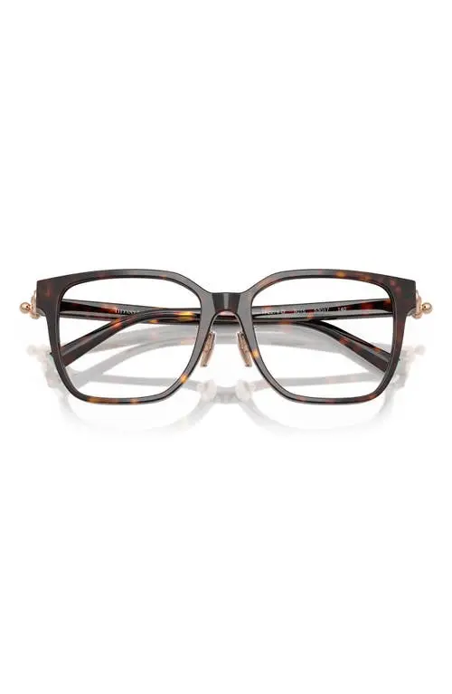 Tiffany & Co. 53mm Square Optical Glasses - Havana /demo Lens