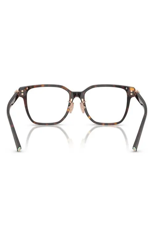 Tiffany & Co. 53mm Square Optical Glasses - Havana /demo Lens