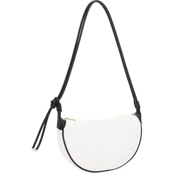 MALI + LILI Aria Canvas Shoulder Bag - Natural/black