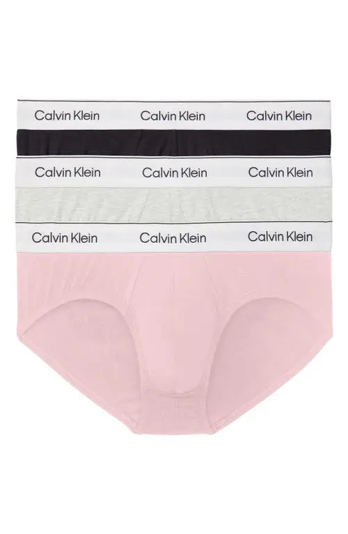 Calvin Klein Icon 3-pack Stretch Cotton Boxer Briefs - Black/ Snow