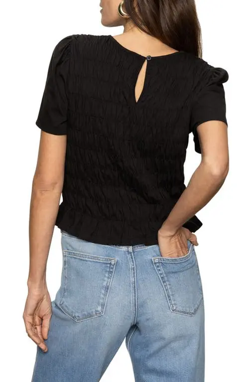 Sanctuary Smocked Top - Black
