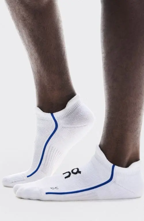 On Court Low Socks - White/ Indigo