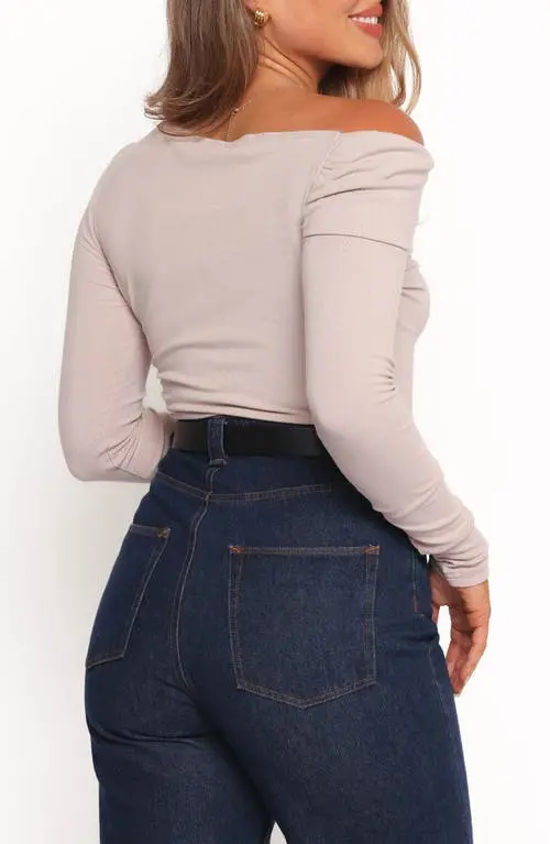 PETAL & PUP Liah One-shoulder Top - Grey