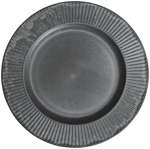 PUEBCO Decoration Tray - Grey Circle Pleat