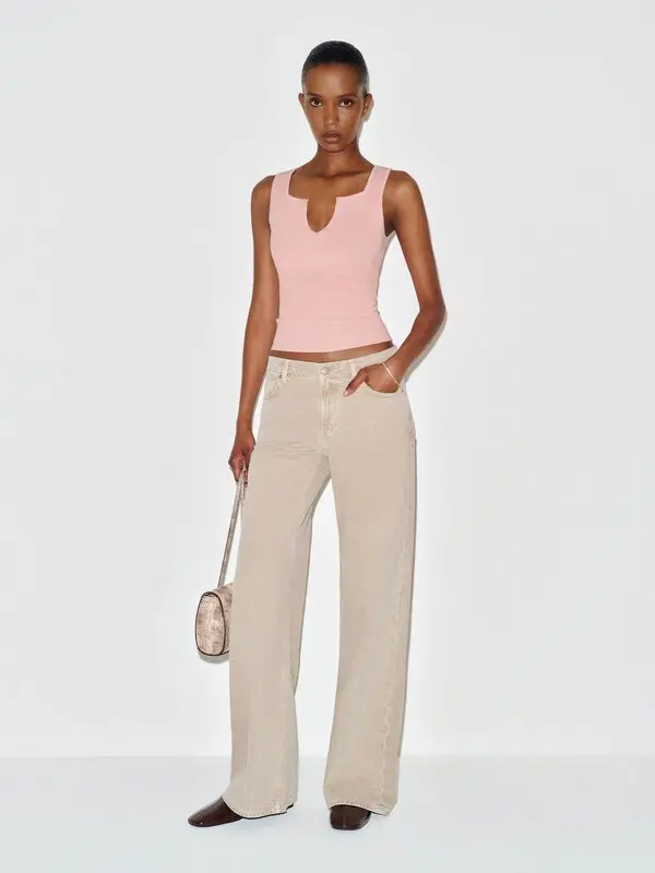 REFORMATION Rylie Cotton Sweater Tank Top - Pink