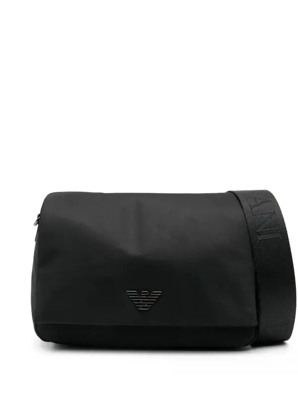 Emporio Armani Logo-plaque Shoulder Bag - Black