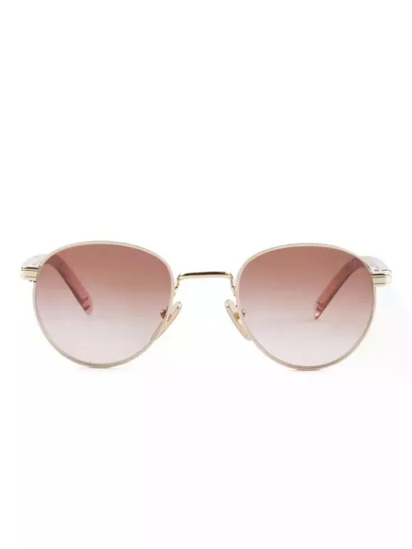 Prada Logo-engraved Sunglasses - Gold