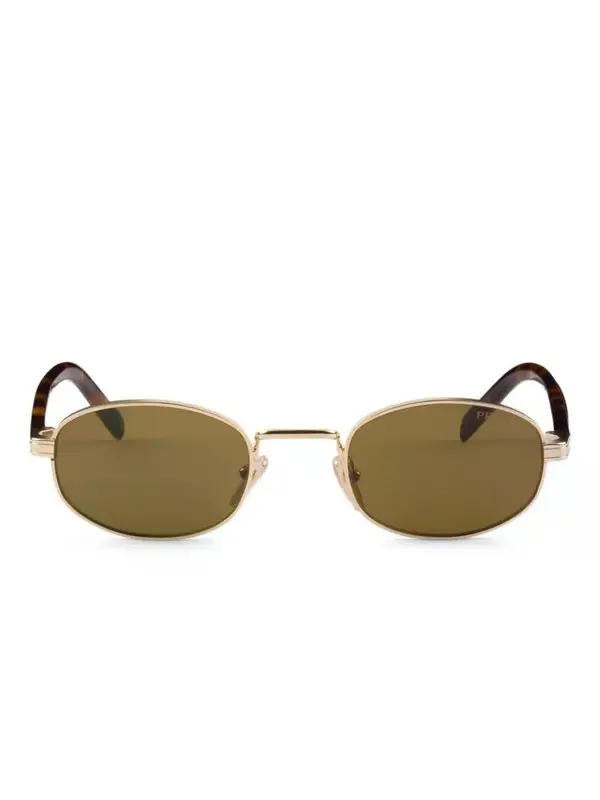 Prada Logo-engraved Sunglasses - Gold