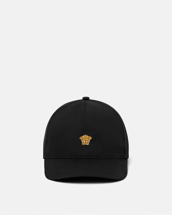 Versace Embroidered Medusa Baseball Cap - Black+gold
