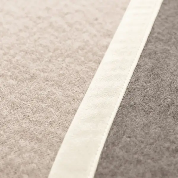 ANNE DE SOLENE Frima Virgin Wool Bed Blanket, Queen - Grège