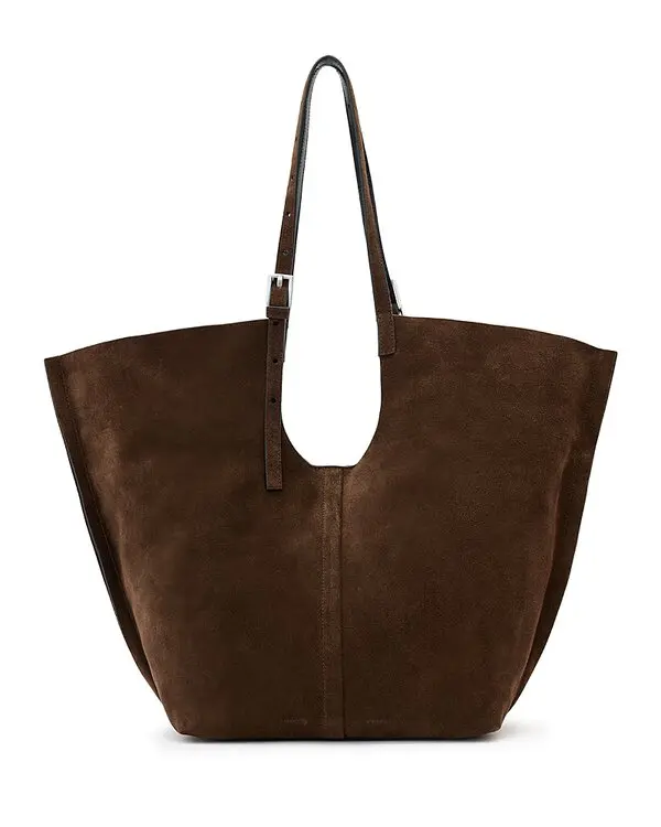 ALLSAINTS Ara Suede East West Tote - Fango Brown