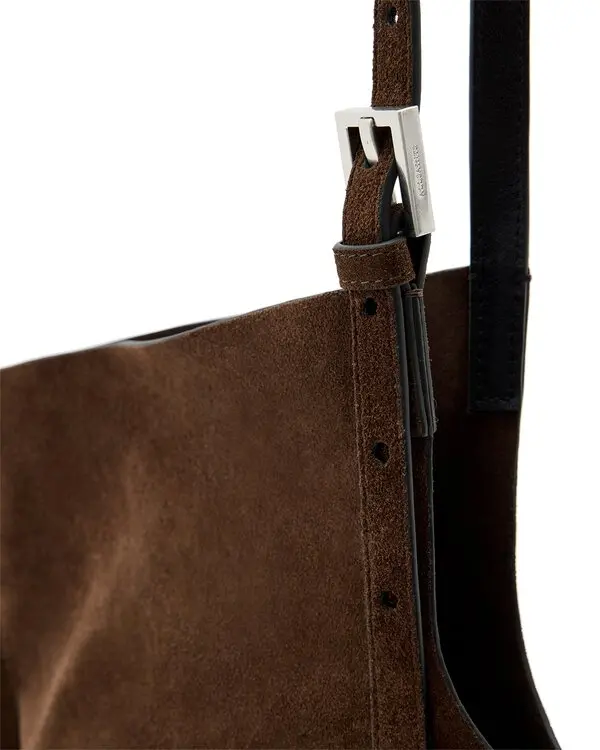 ALLSAINTS Ara Suede East West Tote - Fango Brown