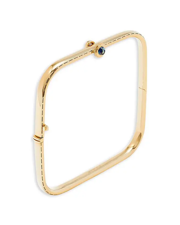 Yvonne Léon 9k Blue Sapphire & Gray Diamond Bangle - Yellow Gold