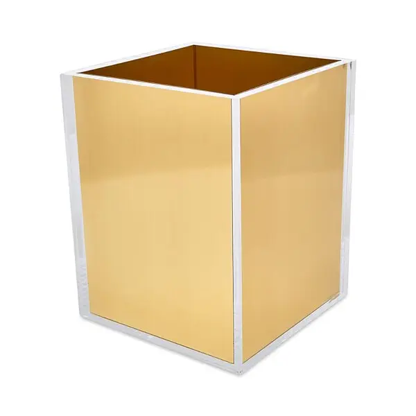 TIZO Lucite Waste Basket - Gold