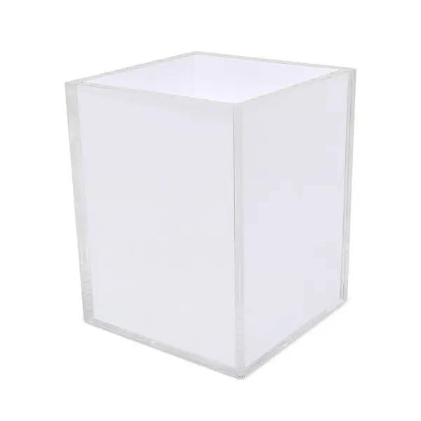 TIZO Lucite Waste Basket - White