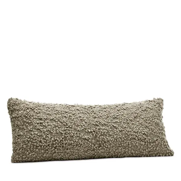 BOLL & BRANCH Cozy Boucle Decorative Lumbar Pillow With Insert - Heathered Oak