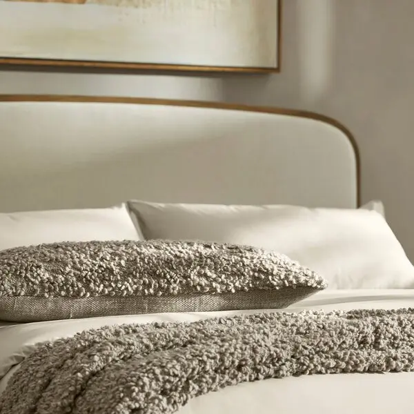 BOLL & BRANCH Cozy Boucle Decorative Lumbar Pillow With Insert
