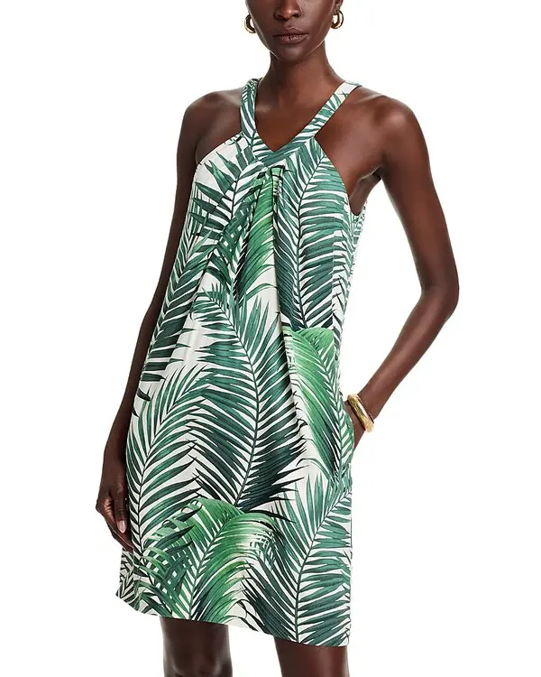 Tommy Bahama Leaf Of Luxury Halter Mini Dress - Coconut