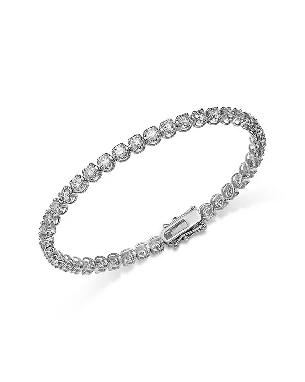 Bloomingdale'S 14k 5.0 Tcw Diamond Tennis Bracelet - White Gold