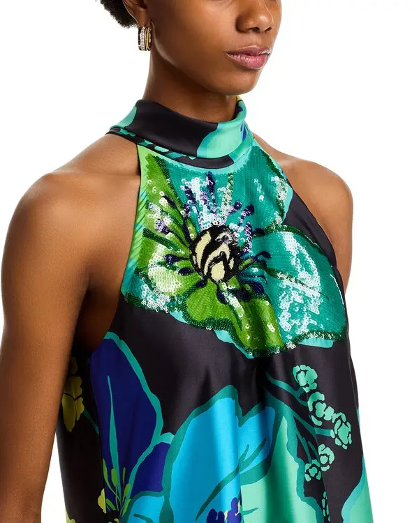 UNGARO Zuri Floral Dress