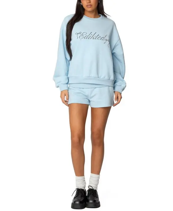 EDIKTED Super Oversized Sweatshirt - Light Blue