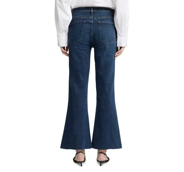 7 For All Mankind Dojo Mid-rise Cropped Flare Jeans