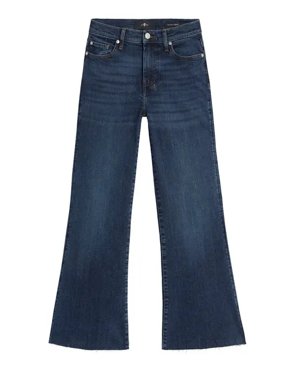 7 For All Mankind Dojo Mid-rise Cropped Flare Jeans
