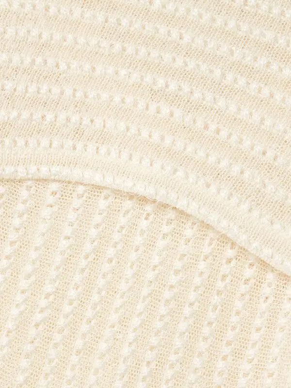 Khaite Thora Pointelle-knit Midi Dress - Neutrals